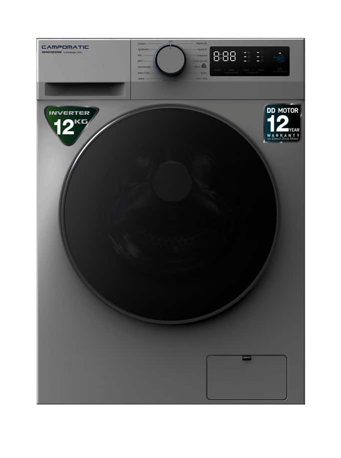 Campomatic 12kg Washing Machine: Dark Silver